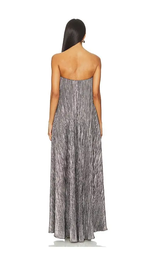 Show Me Your Mumu Athena Maxi Dress - Pleated Silver | Editorialist
